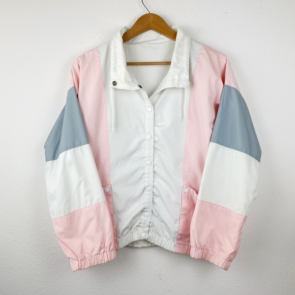 Vintage | Jackets & Coats | Vintage 8s Pink And White Jacket | Poshmark